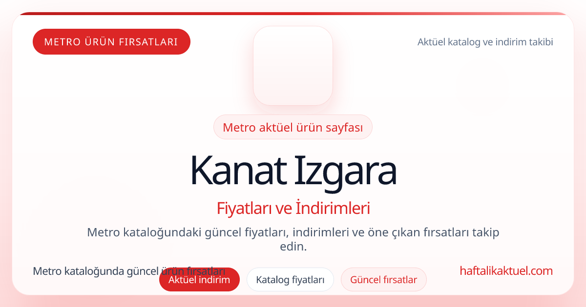 Güncel Metro Kanat Izgara Fiyatları 2026 | Haftalık Aktüel