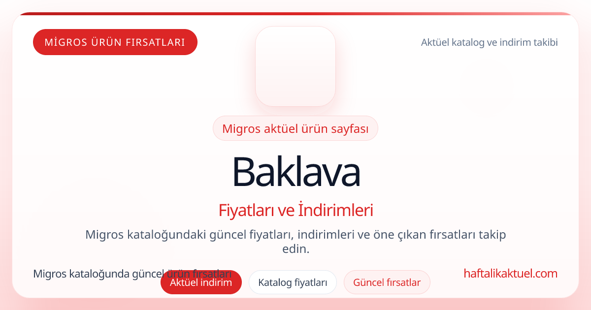 Güncel Migros Baklava Fiyatları 2026 | Haftalık Aktüel